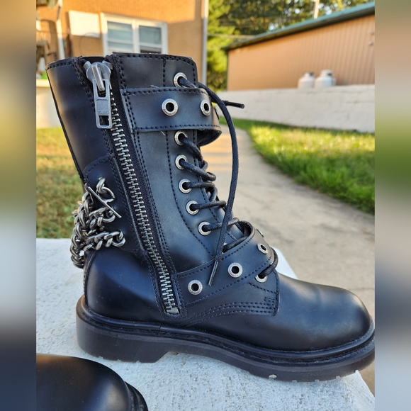 Demonia | Shoes | Demonia Steampunk Leather Combat Boots | Poshmark